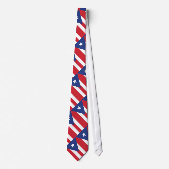 Puerto Rico Plain Flag Tie | Zazzle