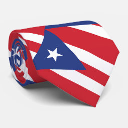 Puerto Rico Plain Flag Tie | Zazzle