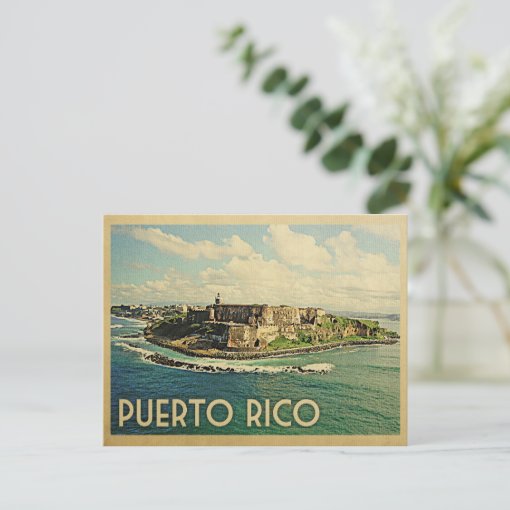Puerto Rico Postcard Vintage Travel | Zazzle