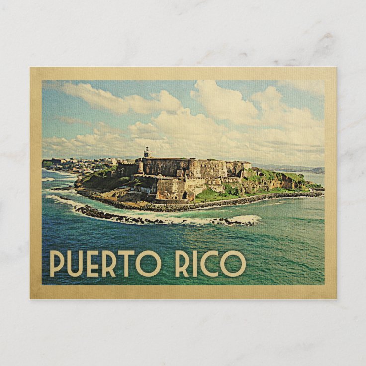 Puerto Rico Postcard Vintage Travel | Zazzle