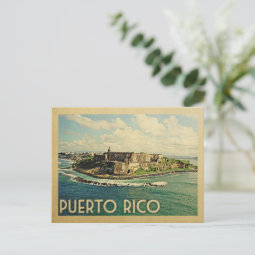 Puerto Rico Postcard Vintage Travel | Zazzle