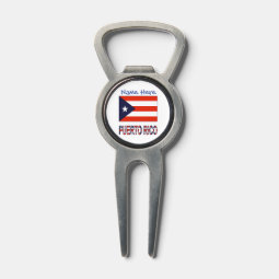 Puerto Rico Puerto Rican Flag Blue Personalization Divot Tool | Zazzle