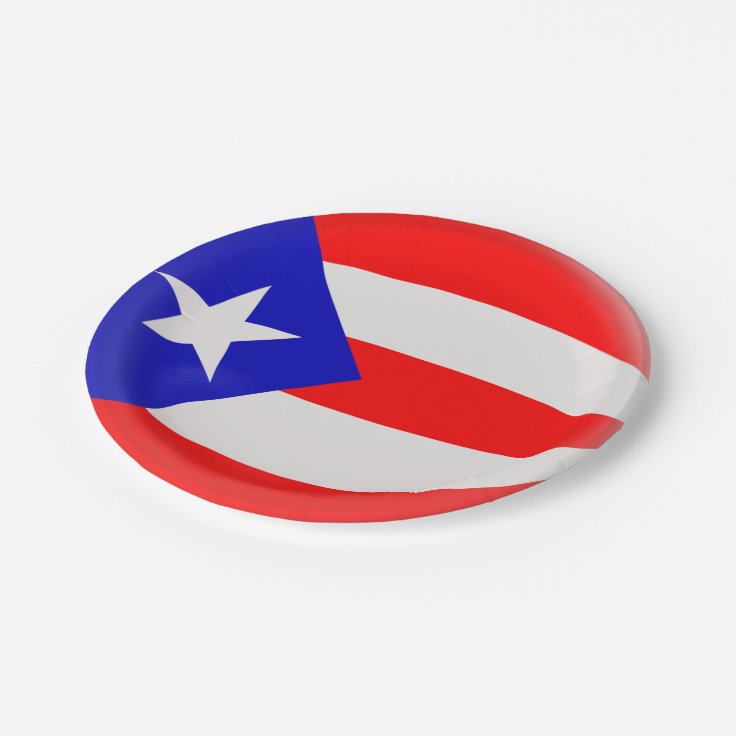 Puerto Rico Puerto Rican Flag Paper Plates | Zazzle