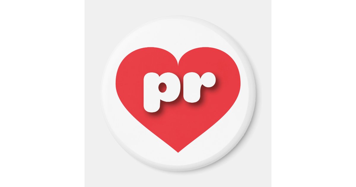Puerto Rico red heart - I love pr Magnet | Zazzle