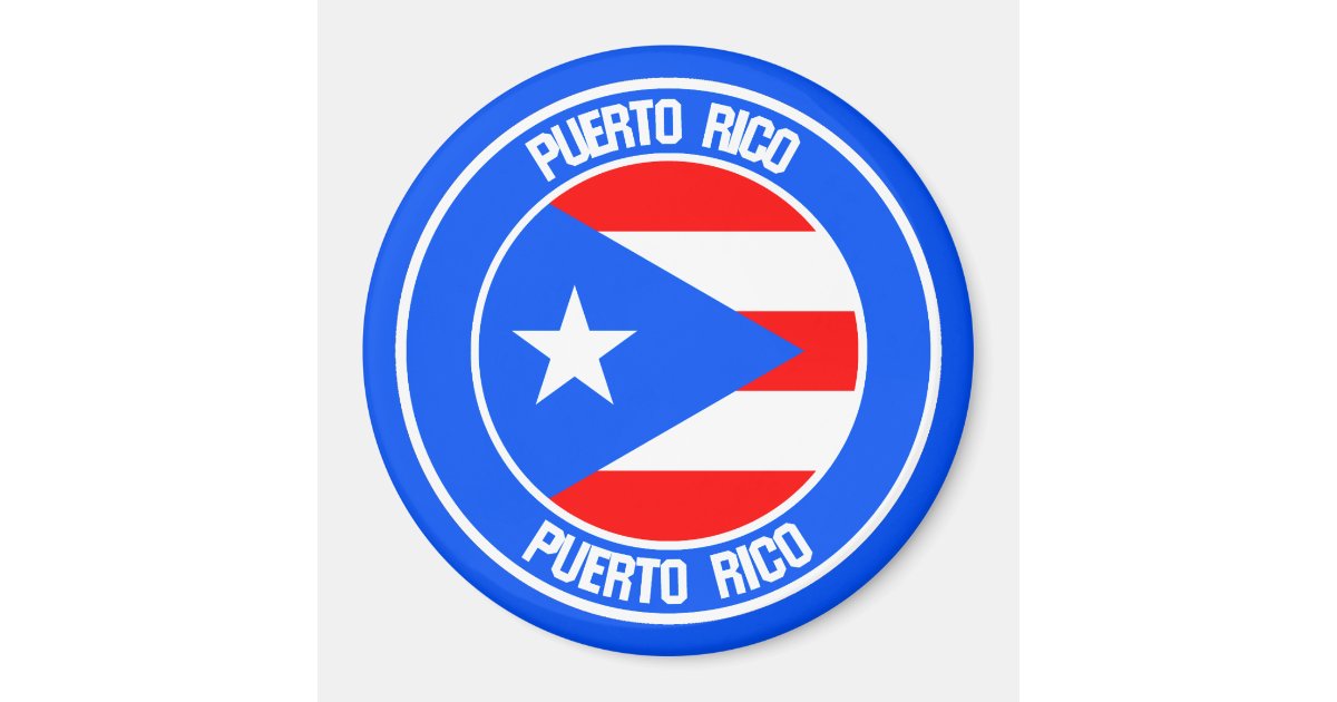 Puerto Rico Round Emblem Magnet | Zazzle