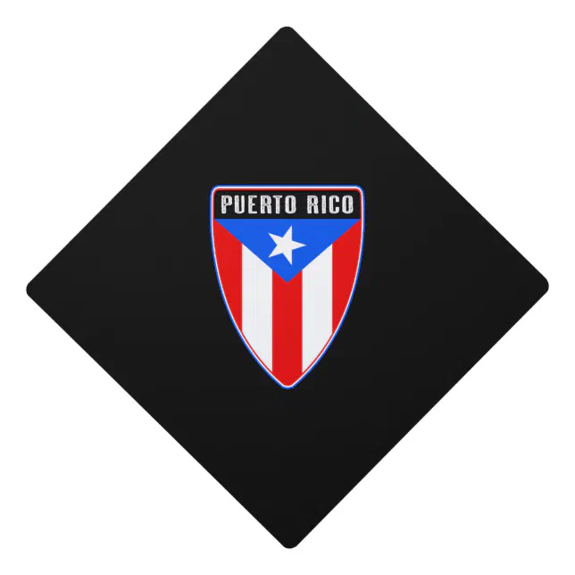 Puerto Rico Shield Graduation Cap Topper | Zazzle