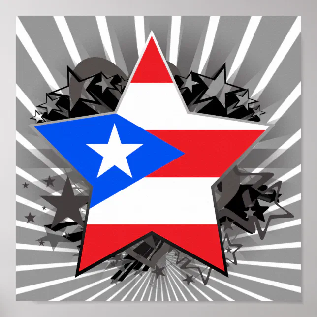 Puerto Rico Star Poster | Zazzle