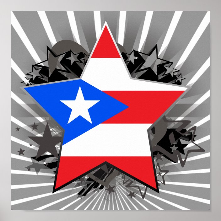 Puerto Rico Star Poster | Zazzle.com