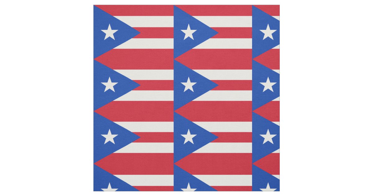 Puerto Rico State Flag Fabric | Zazzle