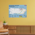Puerto Rico Tren Nacional Map / National Rail Map Poster | Zazzle