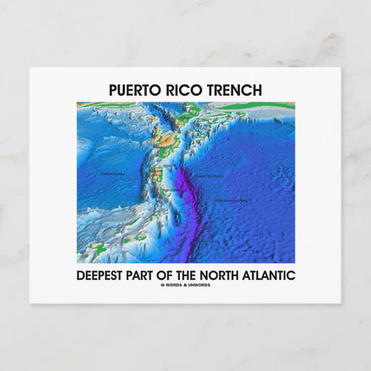 Puerto Rico Trench Deepest Part Of The N. Atlantic Postcard | Zazzle