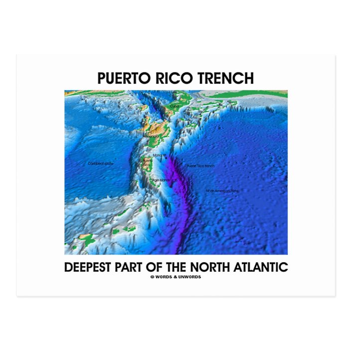 Puerto Rico Trench Deepest Part Of The N. Atlantic Postcard | Zazzle.com