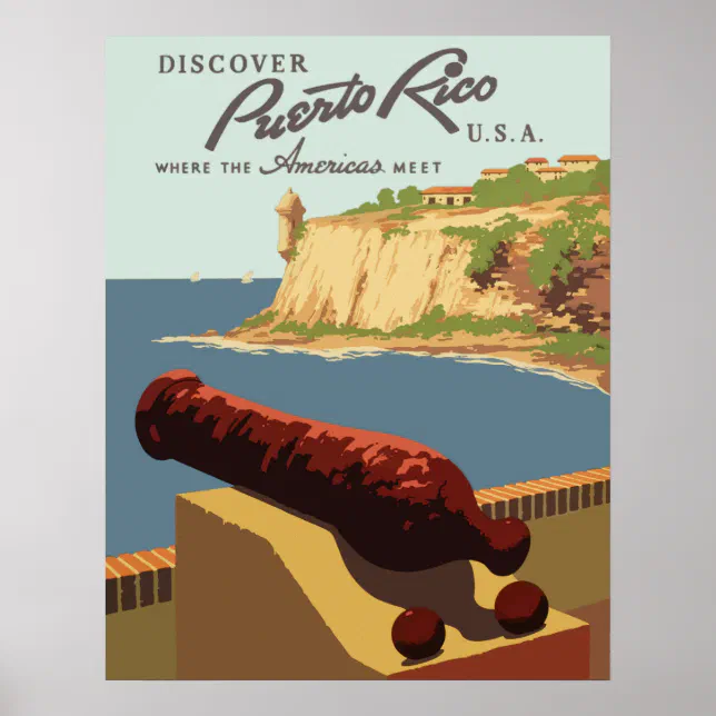 Puerto-Rico Vintage Travel Poster | Zazzle