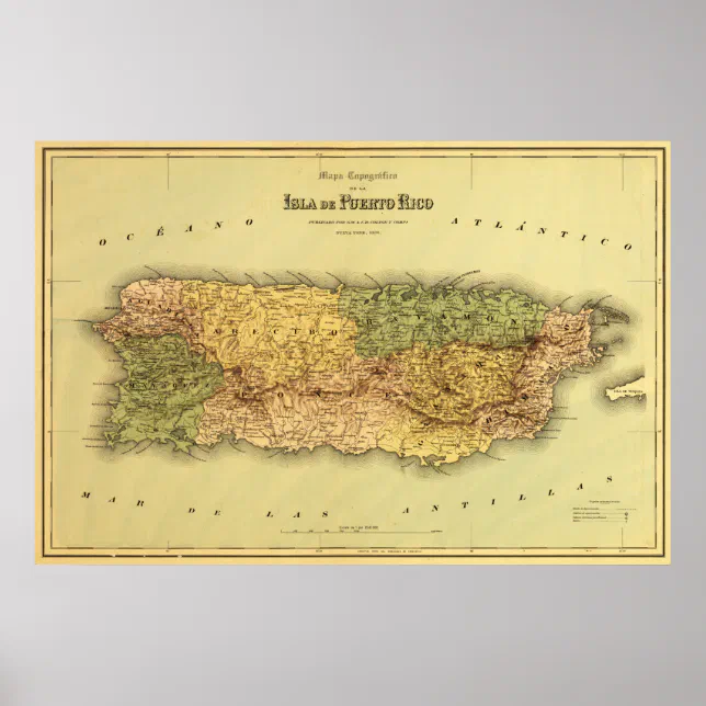 Puerto RicoPanoramic MapPuerto Rico Poster | Zazzle