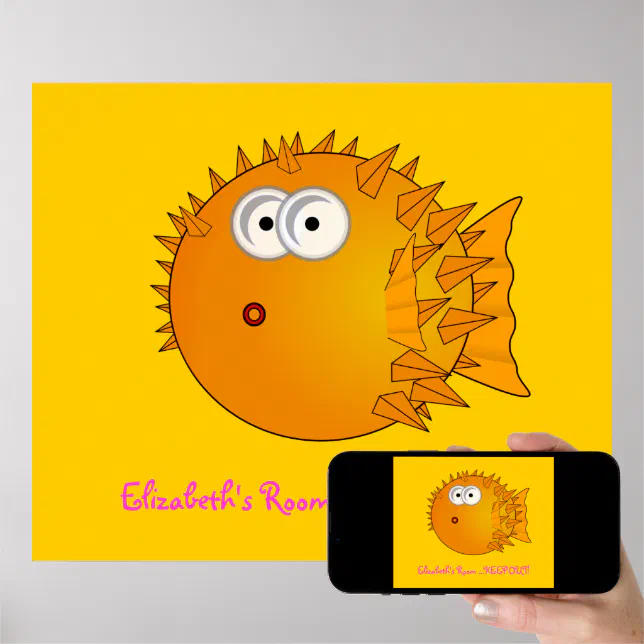 Puffer Fish - Bedroom Door Poster | Zazzle
