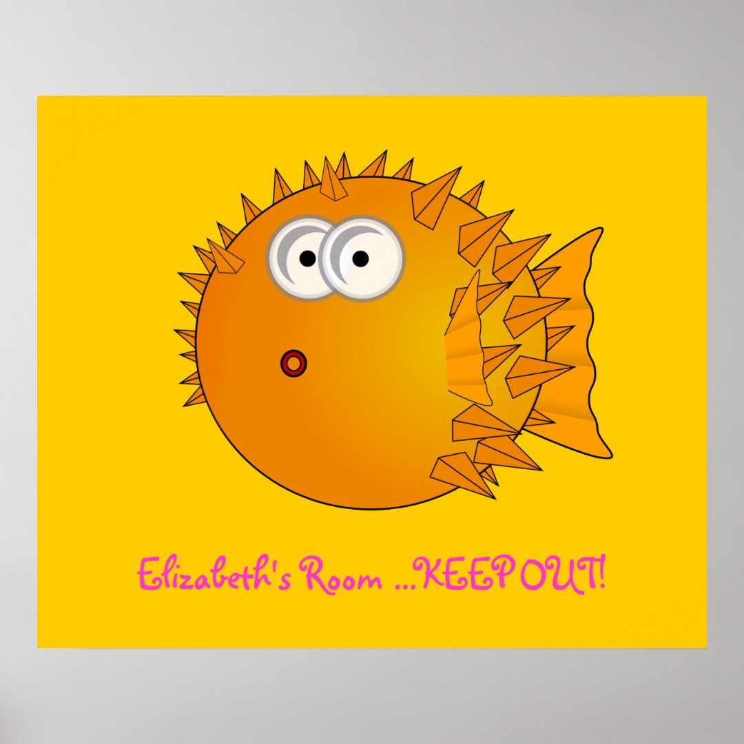 Puffer Fish - Bedroom Door Poster | Zazzle