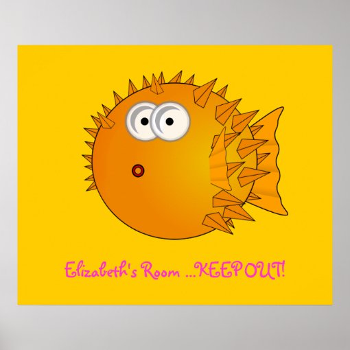 Puffer Fish - Bedroom Door Poster | Zazzle