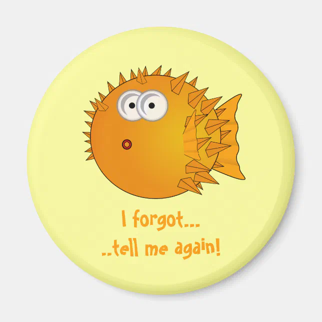 Puffer fish - funny sayings magnet | Zazzle