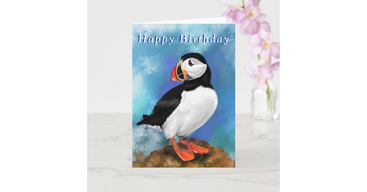 Puffin Birthday Card | Zazzle