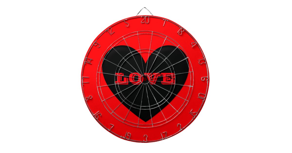 Puffy Heart Dartboard | Zazzle