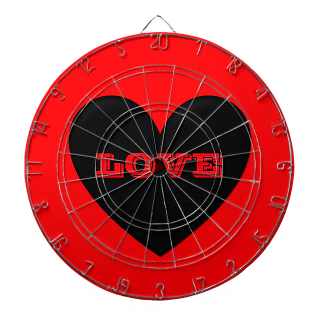 Puffy Heart Dartboard | Zazzle