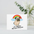 Pug admits to pooping rainbows! Card | Zazzle
