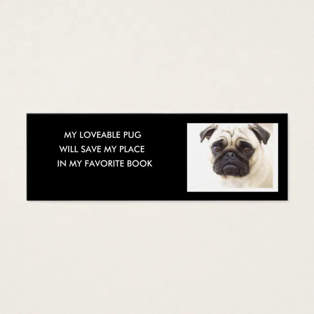 Pug Bookmark.. | Zazzle