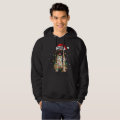 Pug Christmas Tree Lights Santa Dog Xmas Funny Mer Hoodie | Zazzle