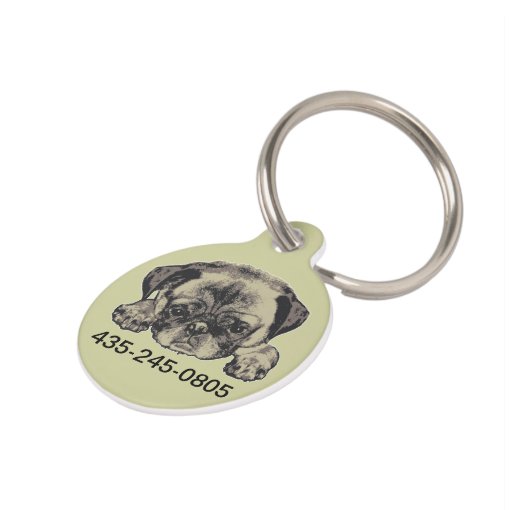 Pug cutie pet tag | Zazzle