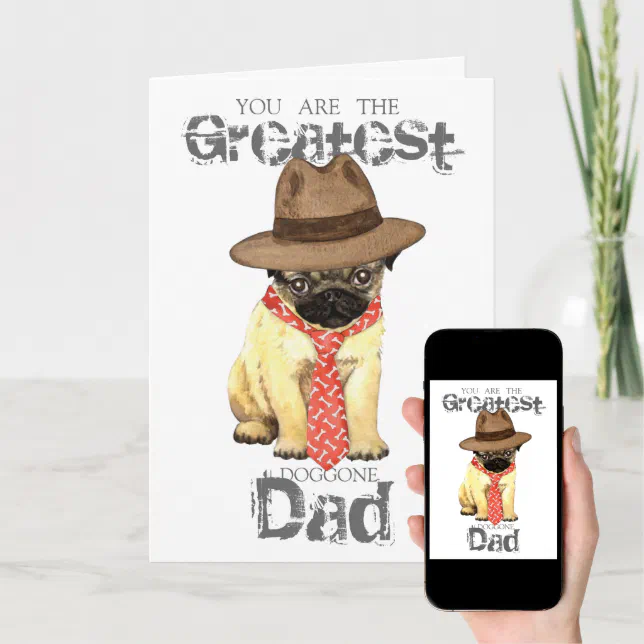 Pug Dad Card | Zazzle
