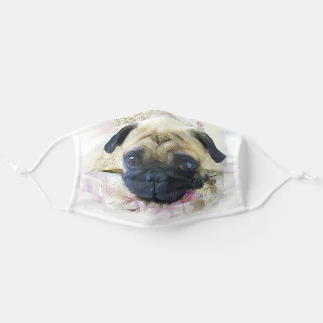 Pug dog face mask cover | Zazzle