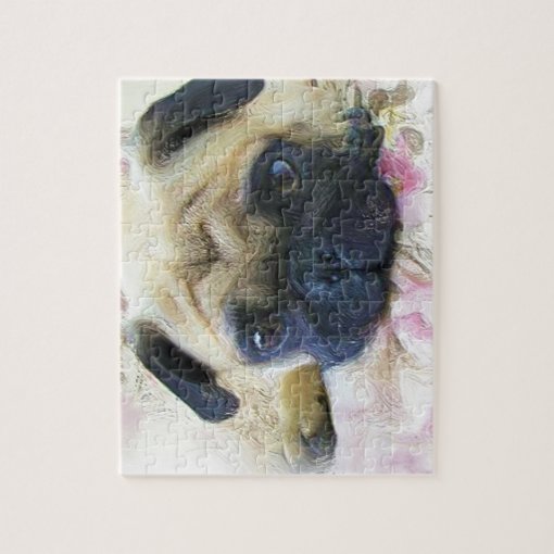 Pug dog jigsaw puzzle | Zazzle