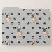 Pug Dog Paw Prints Pattern File Folder | Zazzle