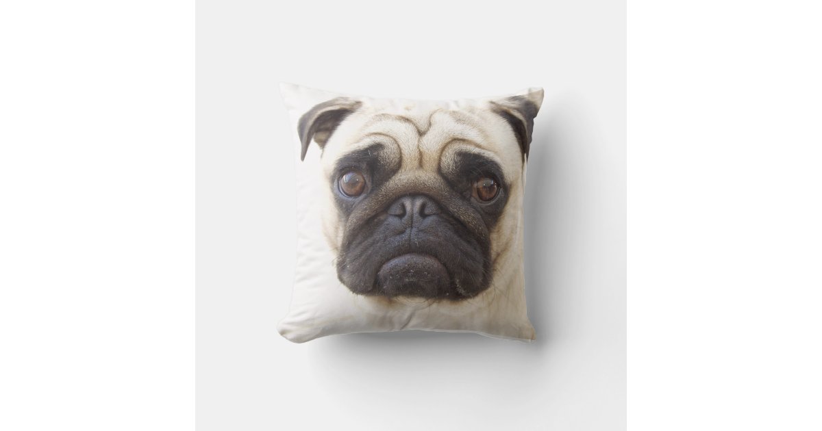 Pug Dog Pillow | Zazzle