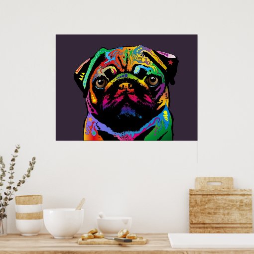 Pug Dog Poster | Zazzle