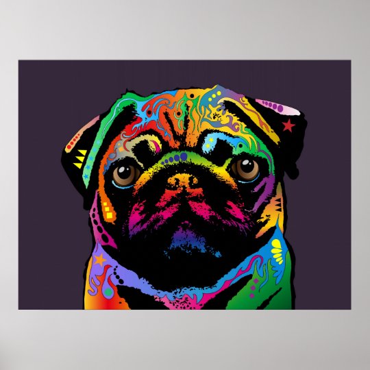 Pug Dog Poster | Zazzle.com
