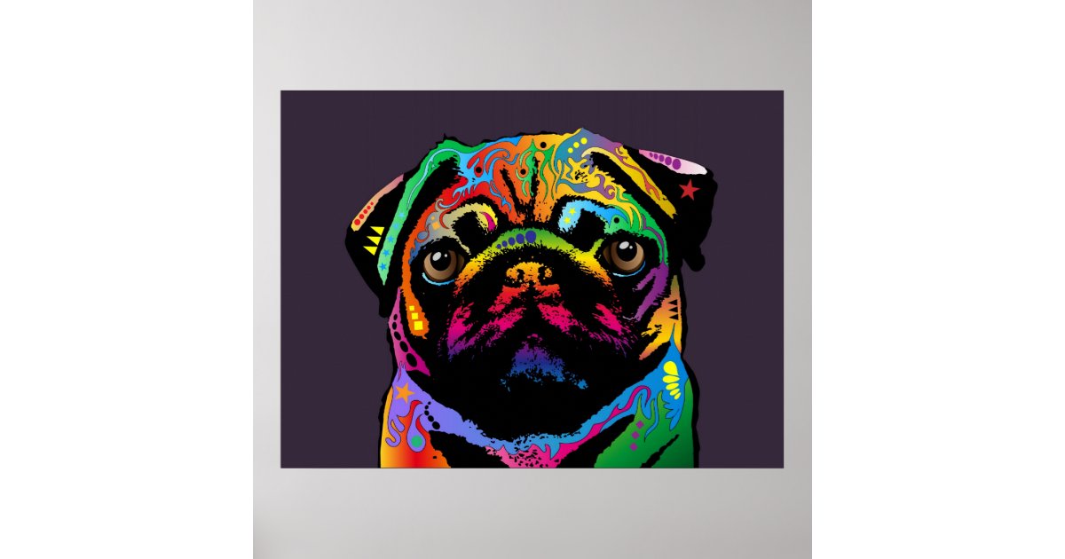 Pug Dog Poster | Zazzle