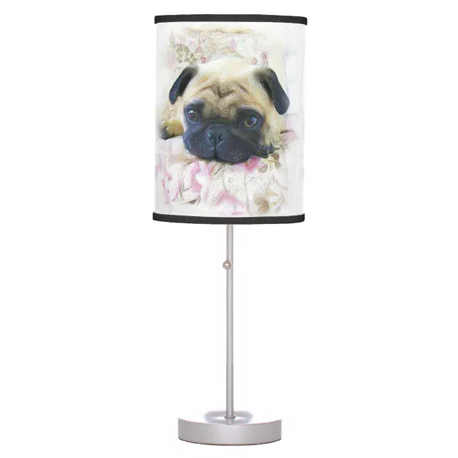 Pug Dog Table Lamp | Zazzle