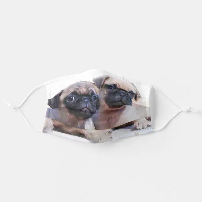 Pug dogs face mask cover | Zazzle