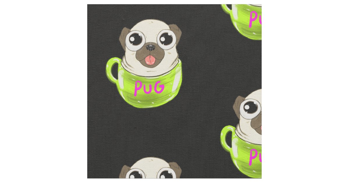 pug fabric | Zazzle