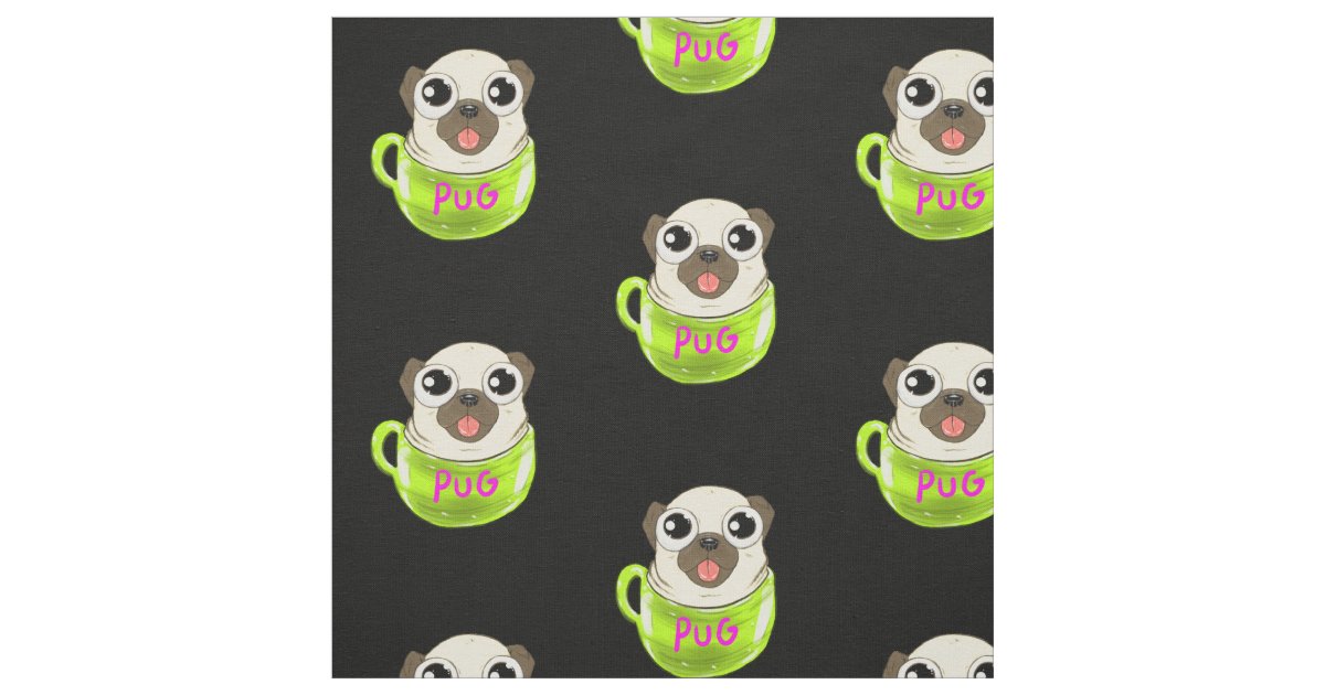pug fabric | Zazzle