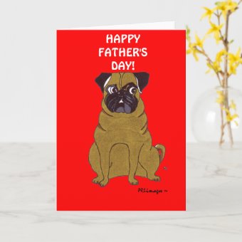 Pug Father's Day Greeting Card | Zazzle