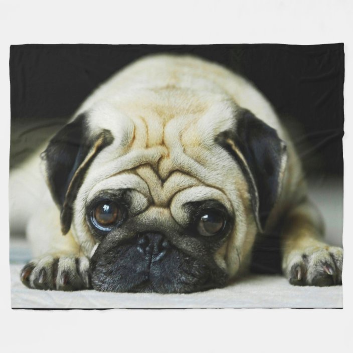 Pug Fleece Blanket | Zazzle.com
