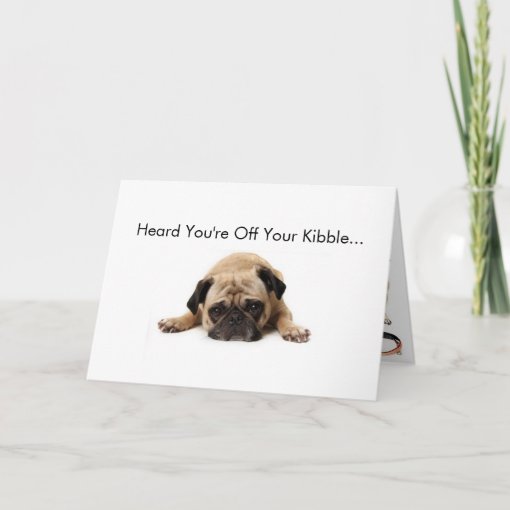 Pug Get Well Soon Card | Zazzle