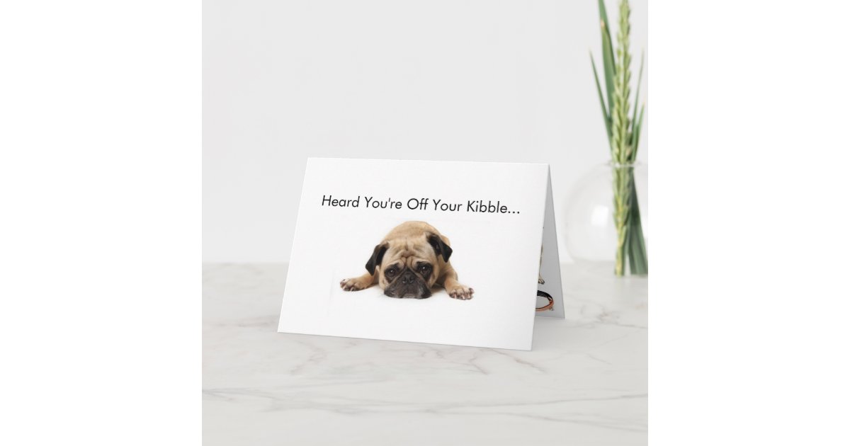 Pug Get Well Soon Card | Zazzle