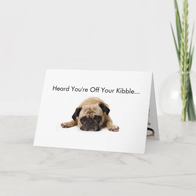 Pug Get Well Soon Card | Zazzle