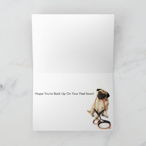 Pug Get Well Soon Card | Zazzle