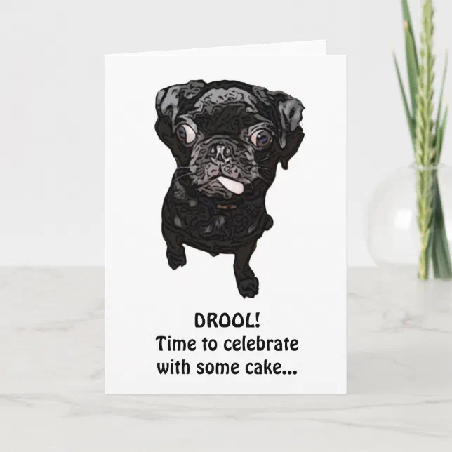 Pug Greeting Card | Zazzle