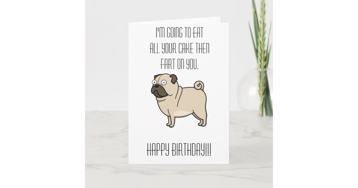 Pug Greeting Card | Zazzle