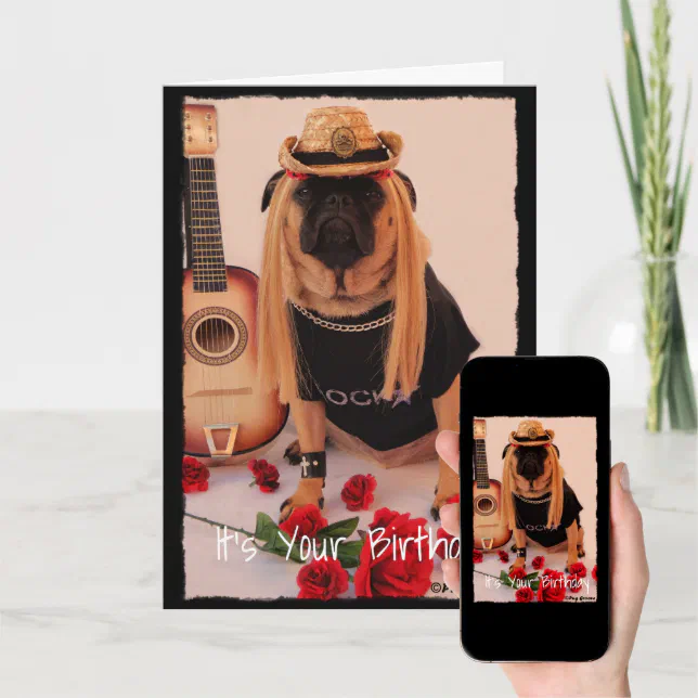 Pug Groove Card | Zazzle